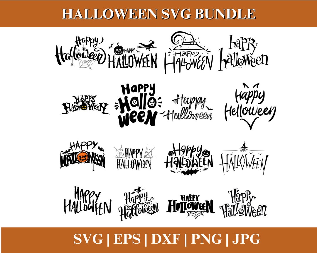HALLOWEEN SVG Bundle, Halloween Cut Files for Cricut, Halloween Clipart ...