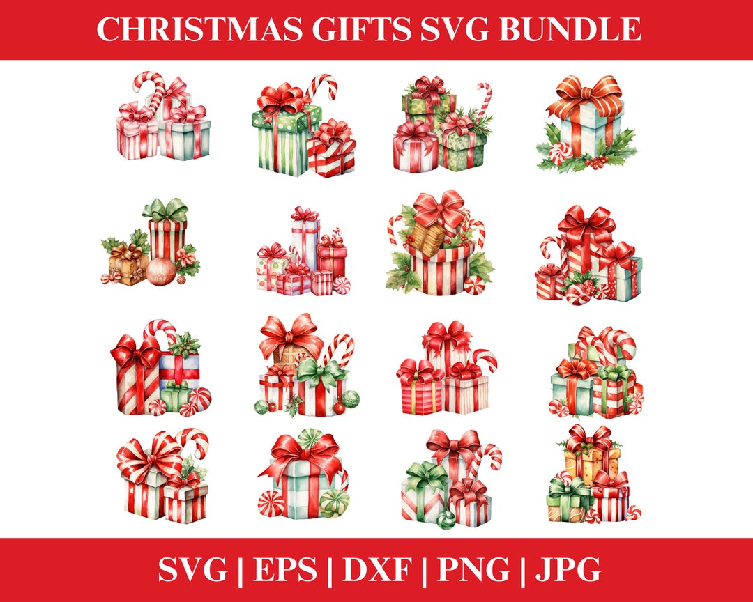 Christmas Gifts SVG Bundle, Christmas Ornament Svg, Christmas Clip Art ...