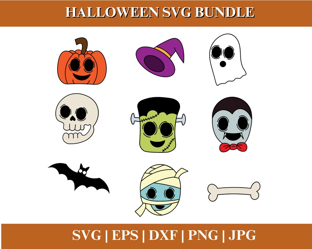 HALLOWEEN SVG Bundle, Halloween Cut Files for Cricut, Halloween Clipart ...