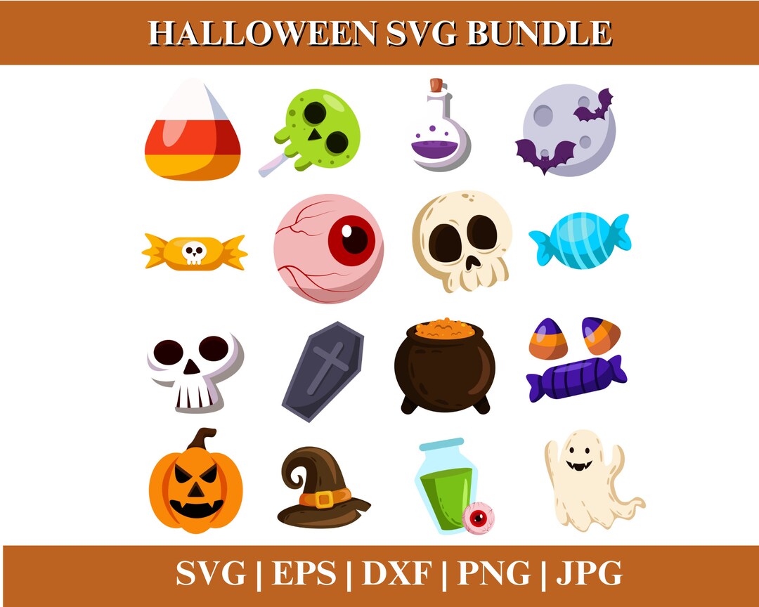 HALLOWEEN SVG Bundle, Halloween Cut Files for Cricut, Halloween Clipart ...