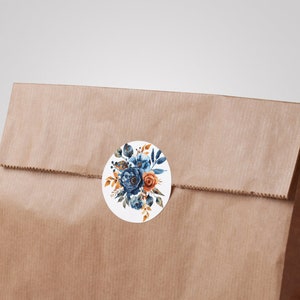 Indigo and Rust Flower Clipart SVG Bundle for Cricut, Watercolor ...