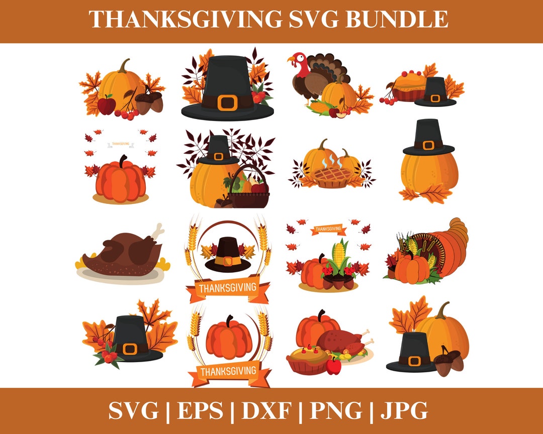 Groovy Thanksgiving SVG Bundle, Fall SVG Bundle, Fall Svg, Autumn Svg ...