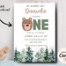 Bear 1st Birthday Invite, Beary First Birthday Invitation, Bear Party ...