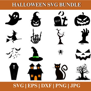 HALLOWEEN SVG Bundle, Halloween Cut Files for Cricut, Halloween Clipart ...