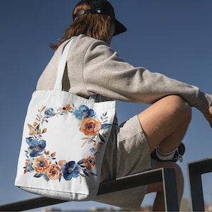 Indigo and Rust Flower Clipart SVG Bundle for Cricut, Watercolor ...