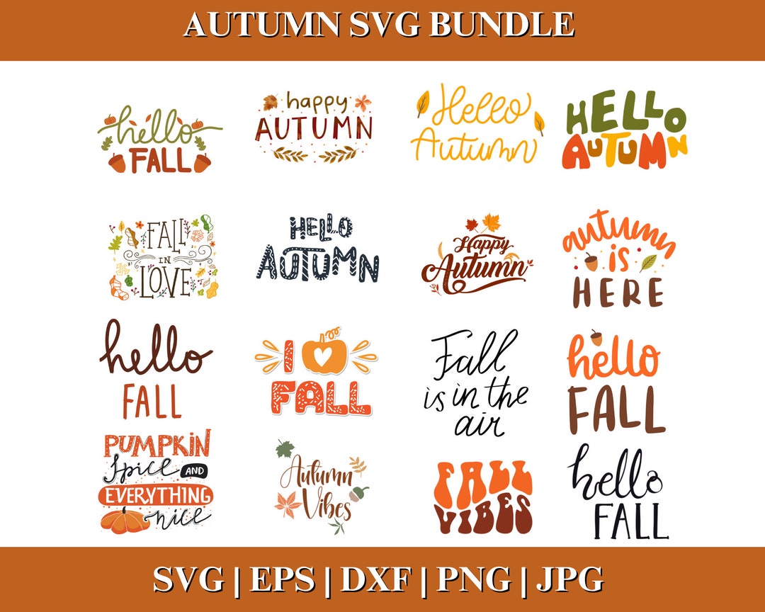 Fall SVG, Fall SVG Bundle, Autumn Svg, Thanksgiving Svg, Fall Svg ...