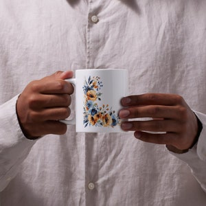 Indigo and Rust Flower Clipart SVG Bundle for Cricut, Watercolor ...