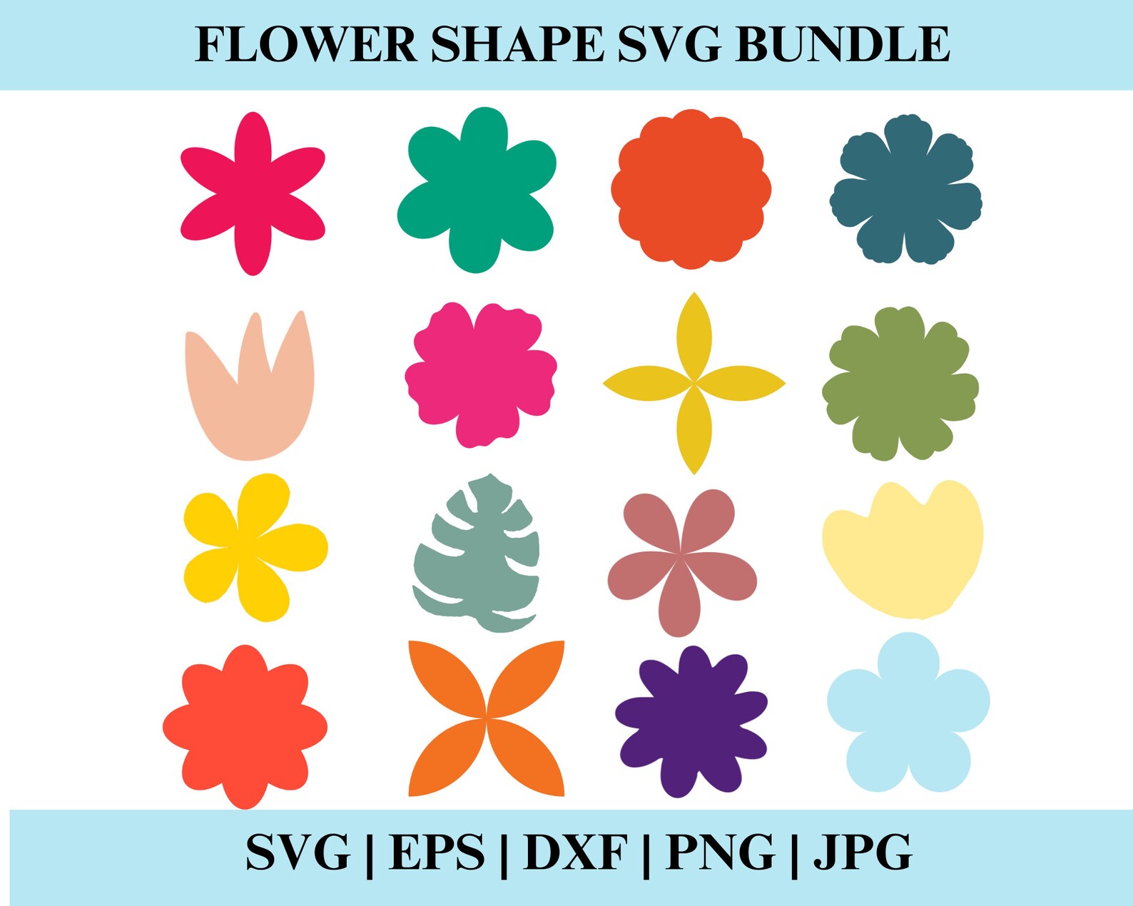 Flower Shape SVG, Retro Flower SVG Clipart, Daisy Cut File for Cricut ...