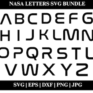 NASA Alphabet Letters SVG, Nasa Font SVG, Vinyl Cut File, Printable ...