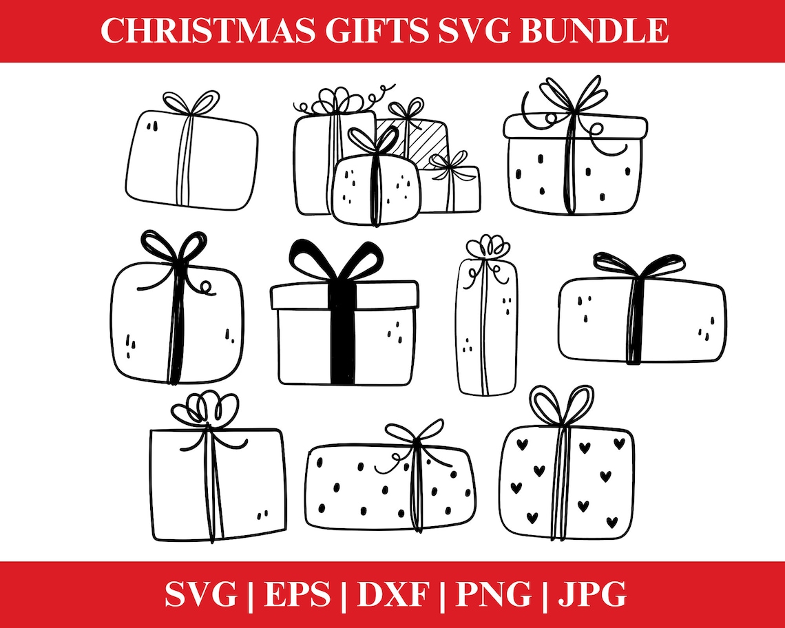 Christmas Gift SVG, Present SVG Bundle, Gift Svg, Present Clipart ...