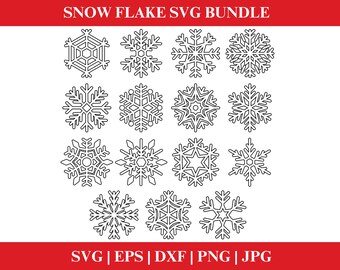 Snowflake SVG, Snowflake Svg Bundle, Flake Winter SVG, Christmas SVG ...