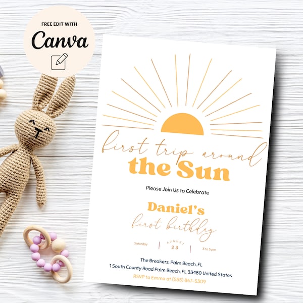 Sun Invitation - Etsy
