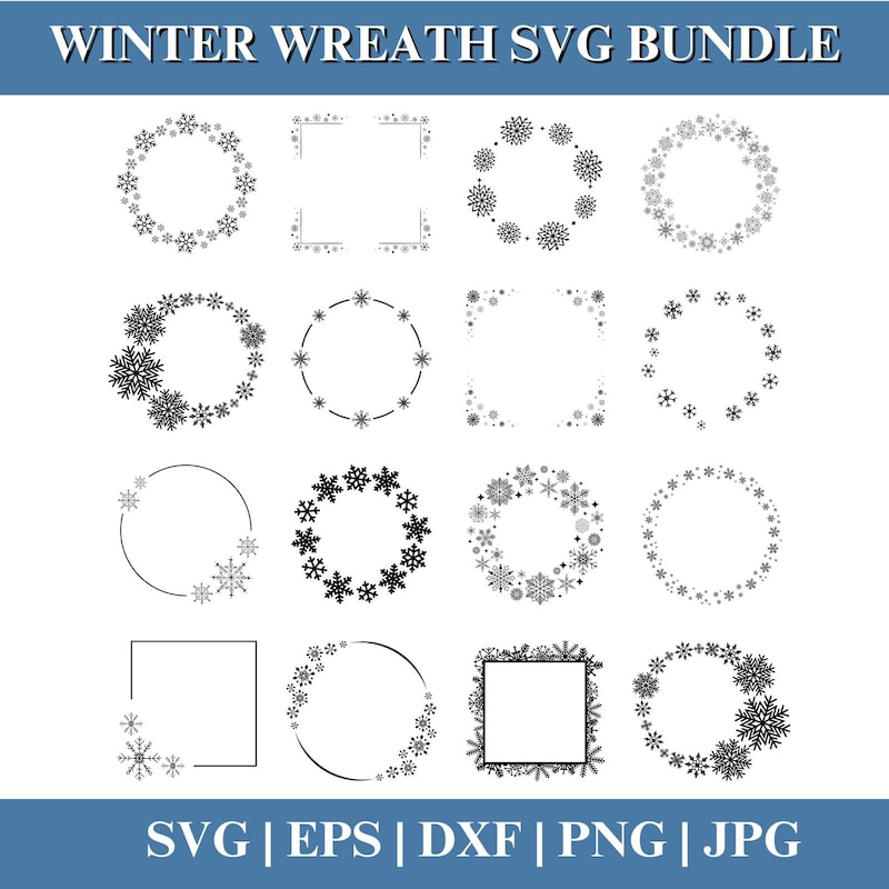 Holiday Snowflake Wreaths - Etsy