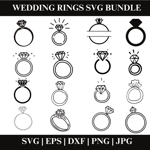Diamond Ring Svg - Etsy