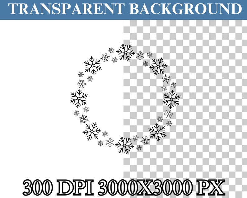 Winter Wreath SVG Bundle, Winter Snowflakes Clipart, Snowflakes Frame ...