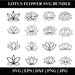 Lotus SVG Bundle, Lotus Clipart, Lotus Vector PNG, Lotus Cricut, Lotus ...