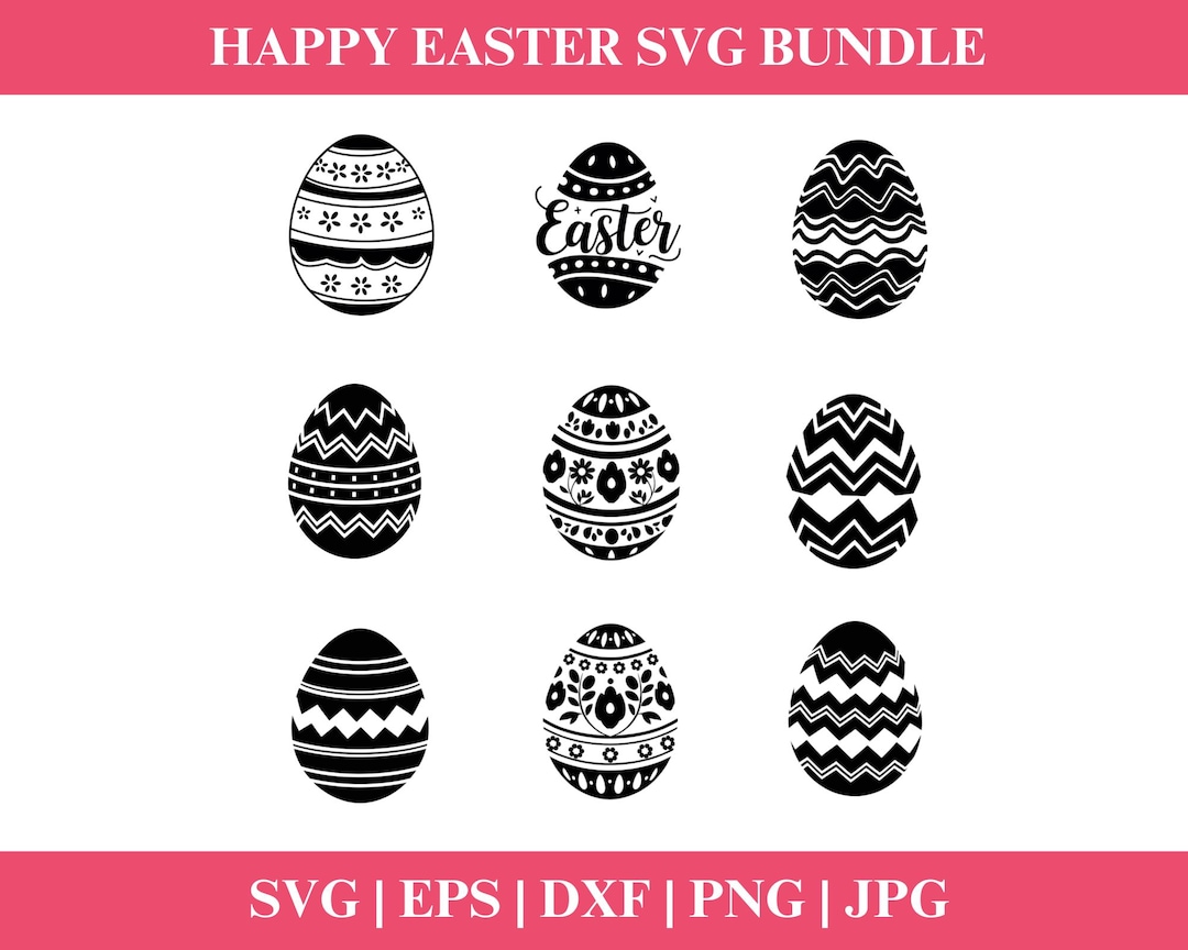 Osterei SVG Clipart Bundle, Ostern SVG Clipart Bundle, Osterhase svg ...