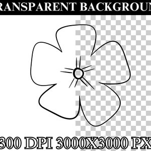 Flower SVG Bundle, Floral Outline Clipart PNG, SVG Cut Files, Wedding ...