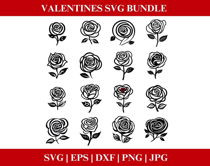 Single RED Rose Download Vector Cut File, Bmp,png, Jpg Cricut ...