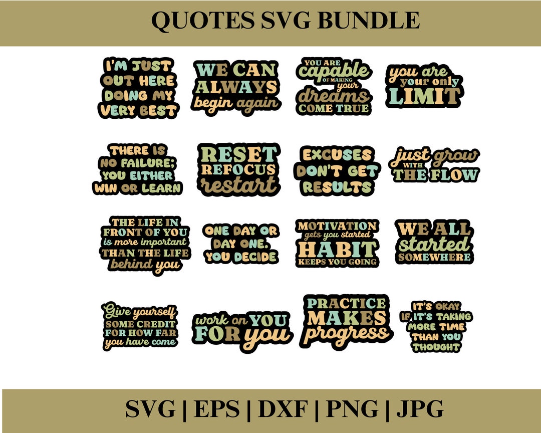 Inspirational Sayings Svg Bundle, Motivational Svg Bundle ...