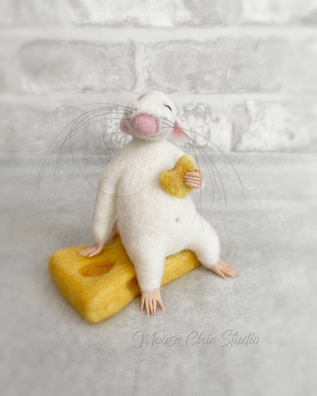 MADE TO ORDER - Birthday Gift, Mouse, Cheese, Unique Gift, Felted Mouse ...