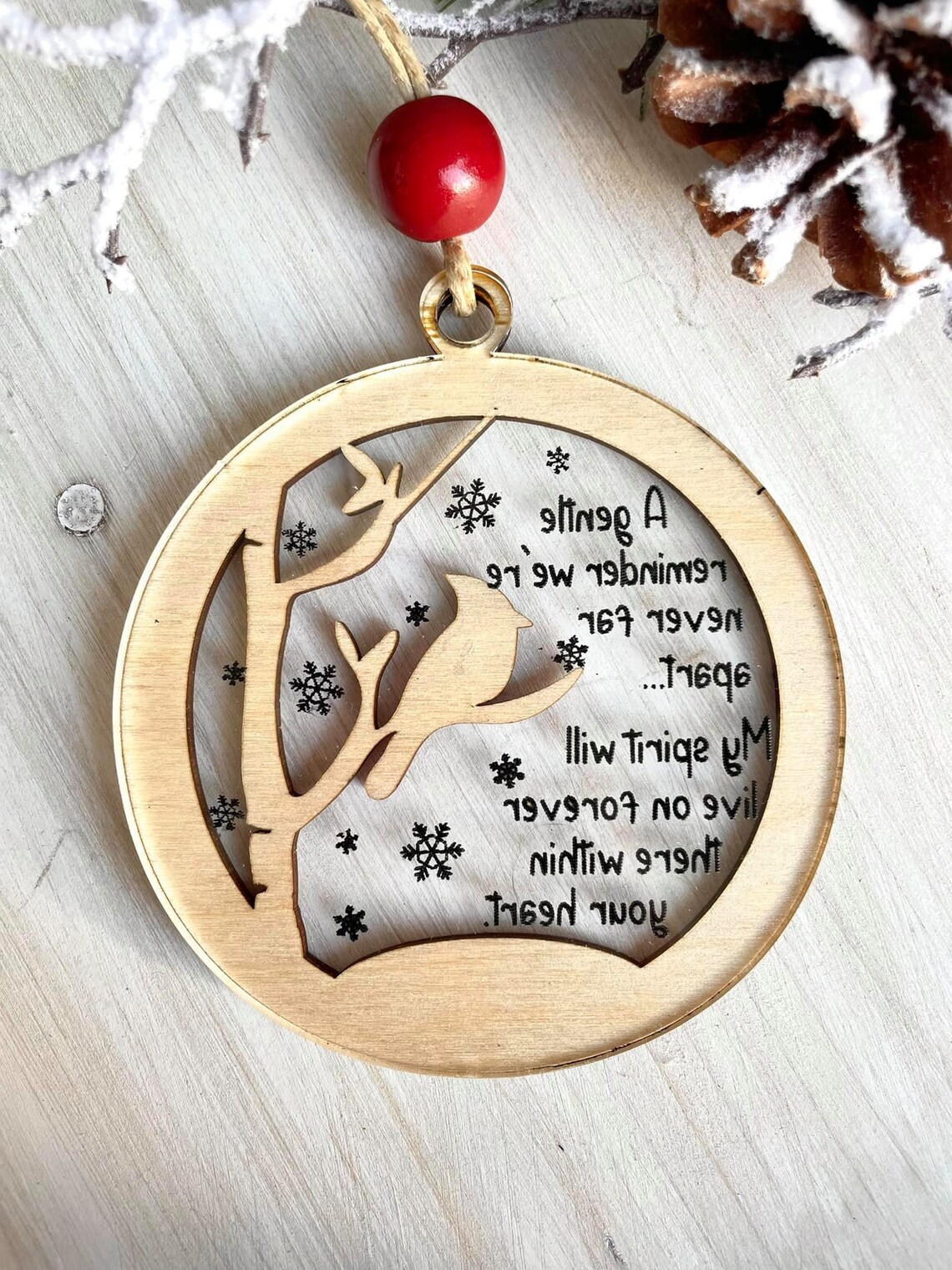 Red Cardinal Memorial Ornament | Personalized Cardinal Ornament ...
