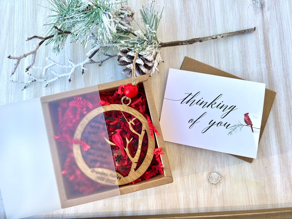 Red Cardinal Memorial Ornament | Personalized Cardinal Ornament ...