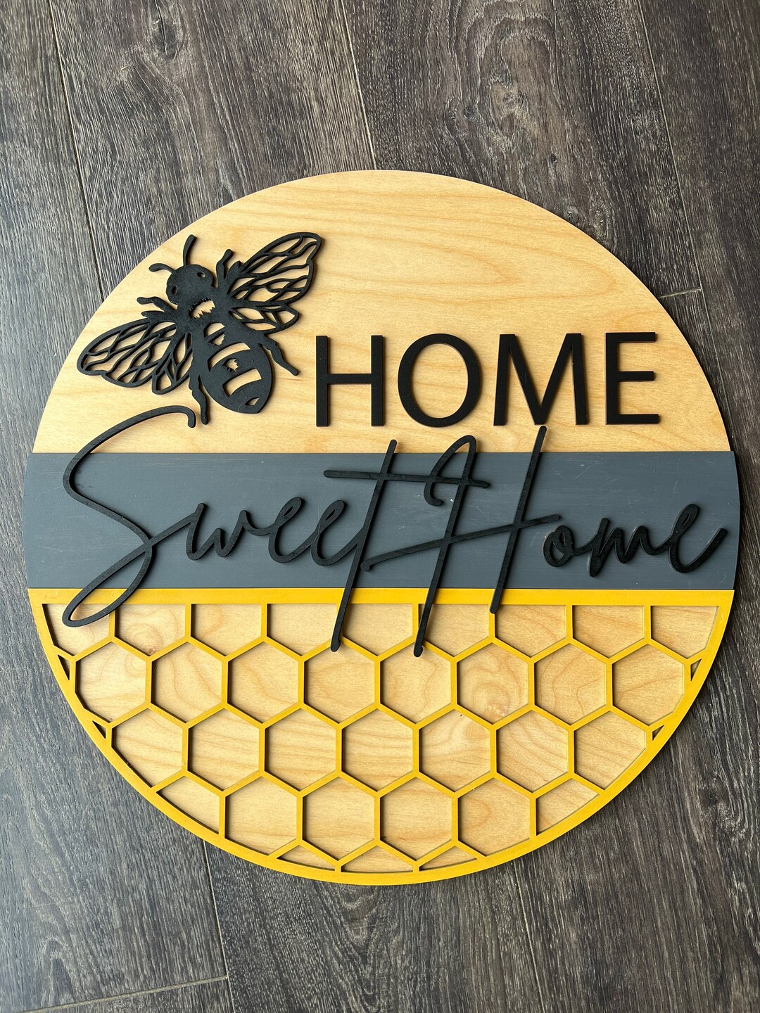 Bee Door Sign | Welcome Door Hanger | Bee Decor | Honey | Bee Farm ...