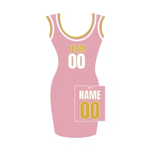 Custom Name Number Jersey Dress, Women Basketball Jersey Dress, Ladies ...