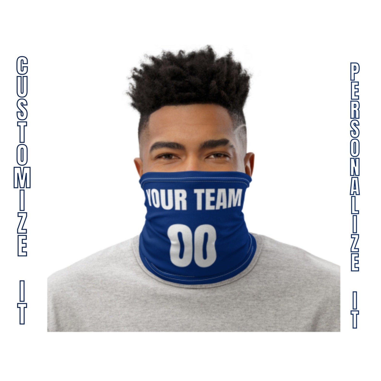 Custom Gaiter Face Mask Personalized Team Gaiter With Name - Etsy
