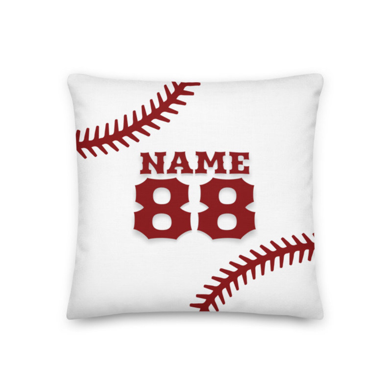 Custom Baseball Pillow Cover: Personalized Name & Number - Etsy