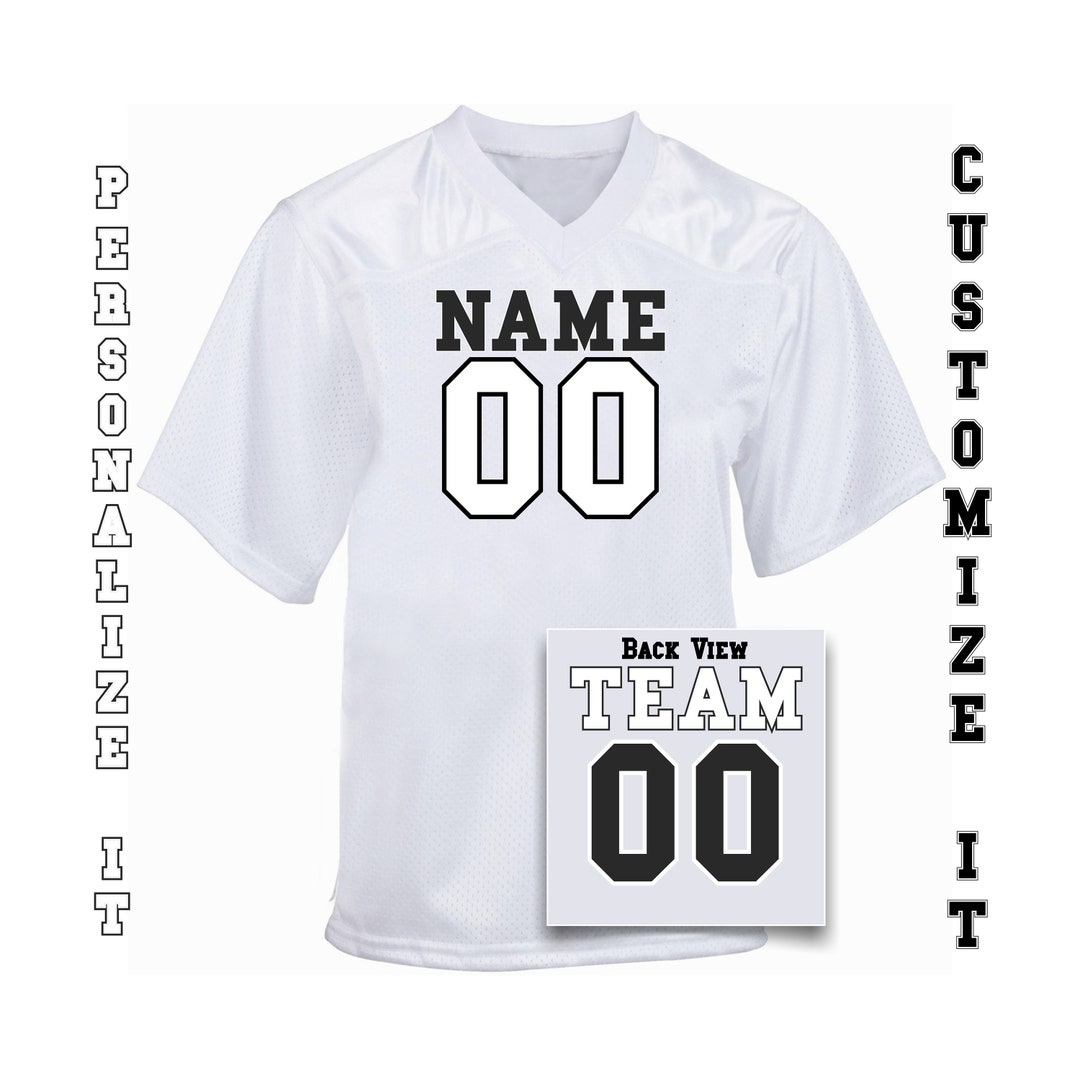 Personalized Football Jersey, Plus Size Football Fan Jersey, Custom ...