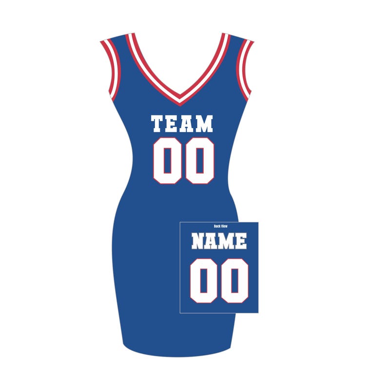 Custom Women's Football Jersey Dress: Personalized Name & Number - Etsy