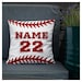 Custom Baseball Pillow Cover: Personalized Name & Number - Etsy