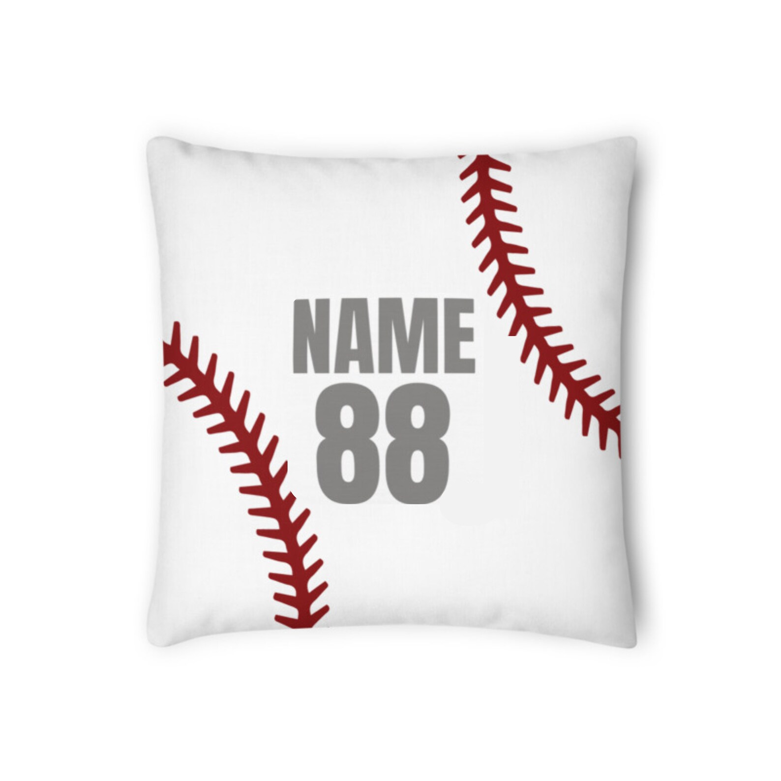Custom Baseball Pillow Cover: Personalized Name & Number - Etsy
