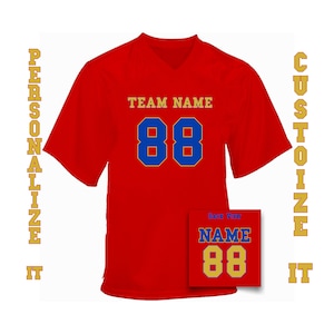 Personalized Matching Football Jersey, Couple Football Fan Jersey ...
