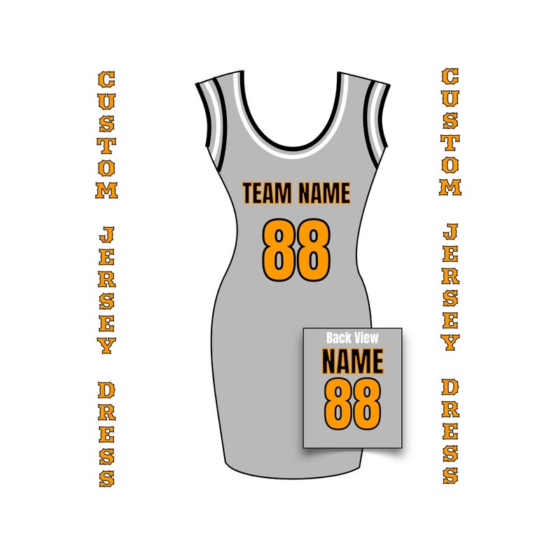 Custom Basketball Jersey Dress, Personalized Name & Number - Etsy