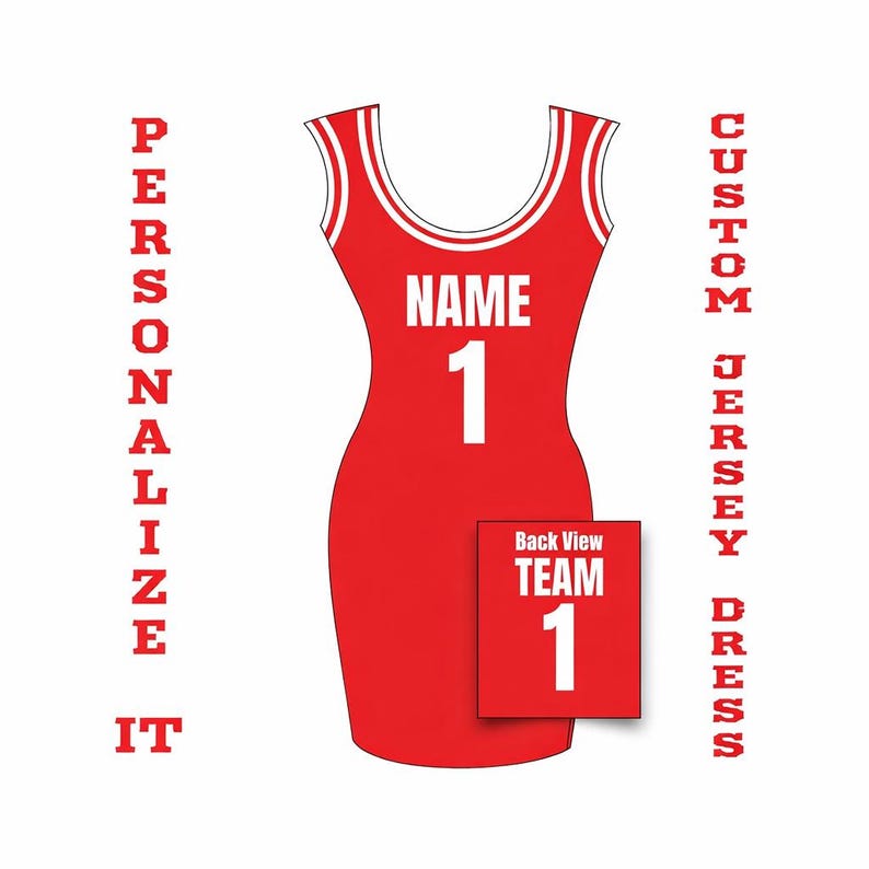 Custom Name Number Basketball Jersey Dress - Etsy