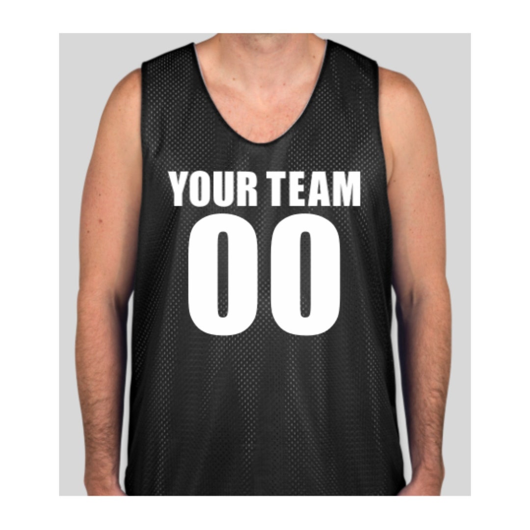 Custom Basketball Mesh Jersey, Adult Tank With Custom Name and Number ...