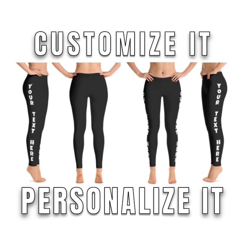 Custom Leggings, Tights With Customized Name and Number, Personalized ...