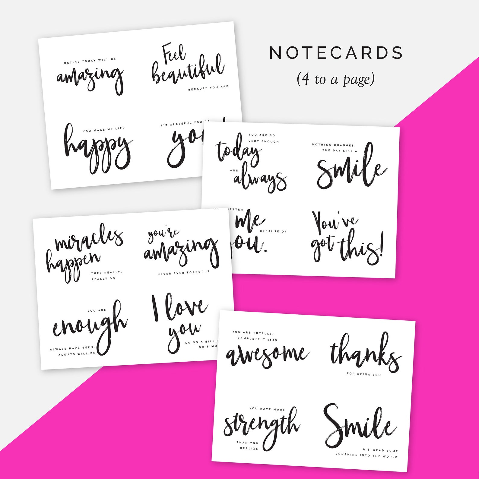Printable Encouragement Cards Set - Etsy