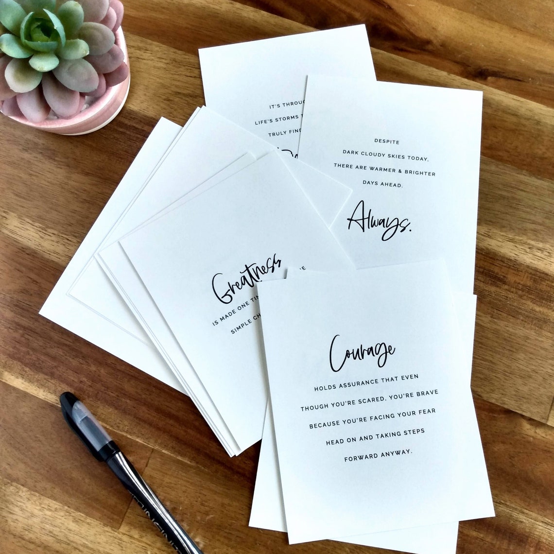 Hope Cards, Encouragement Notes Template, Be Brave - Etsy
