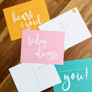 Encouragement Postcard Set of 24, Happy Mail Postcards, Inspirational ...
