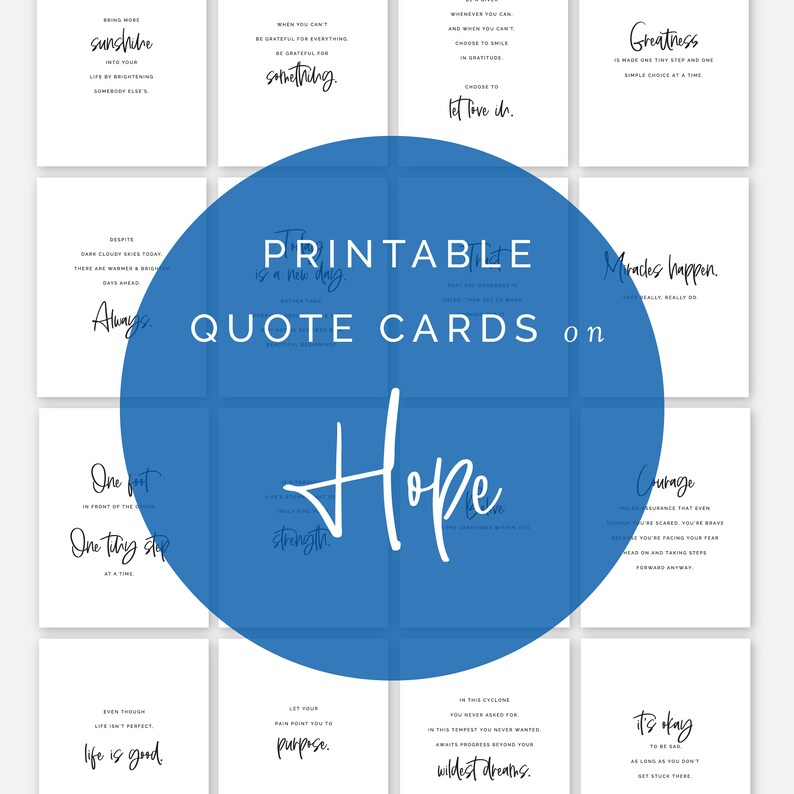Inspirational Quote Cards Printable Bundle - Etsy