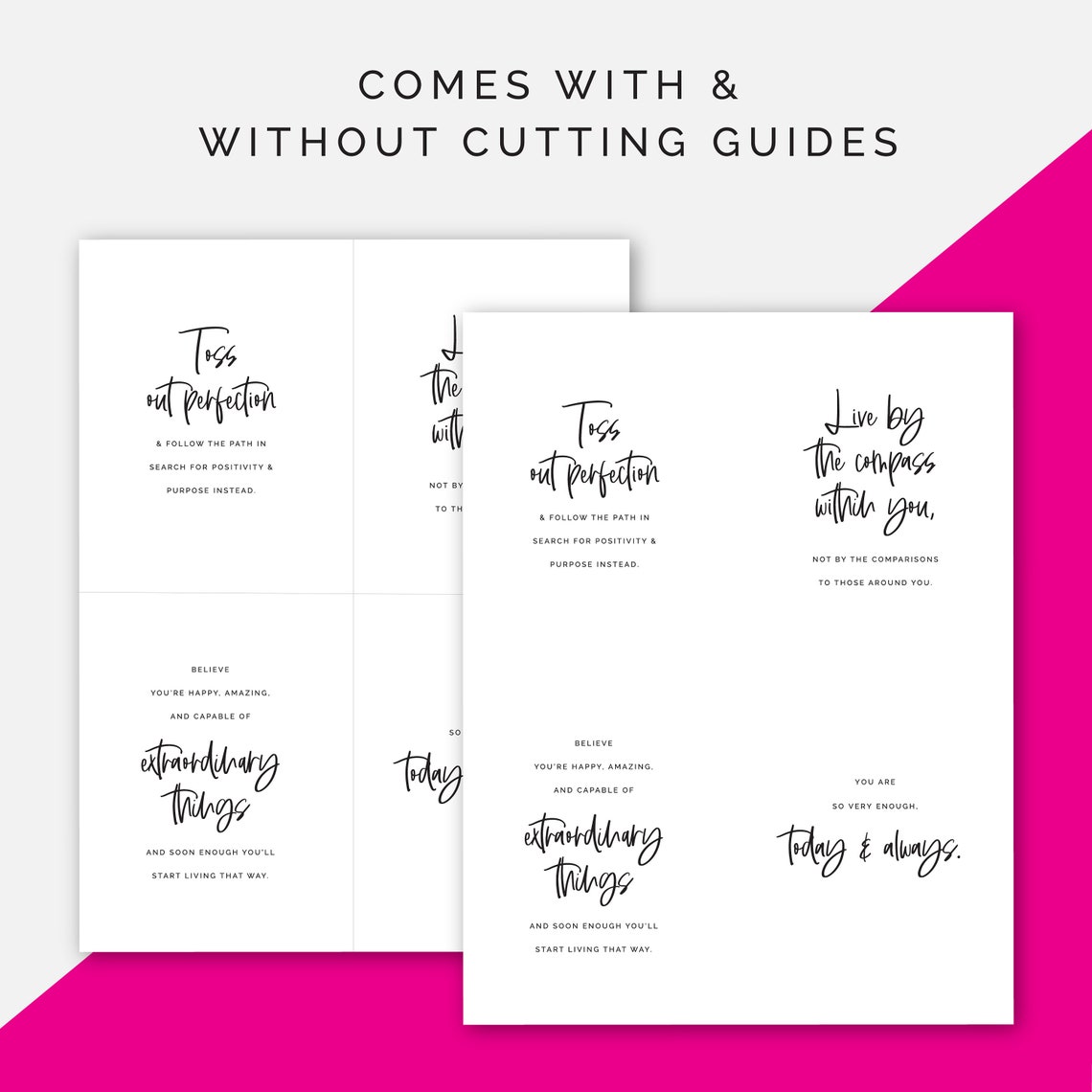 Inspirational Quote Cards Printable Bundle - Etsy