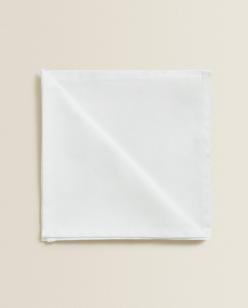 White Cream Napkins - Table Linen - 100% Cotton - 4-pack - MANY SIZES ...