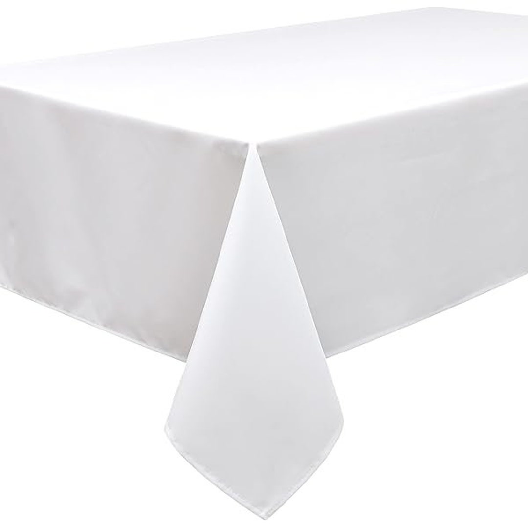 Half Panama Plain White 100% Cotton Table Cloths - Etsy