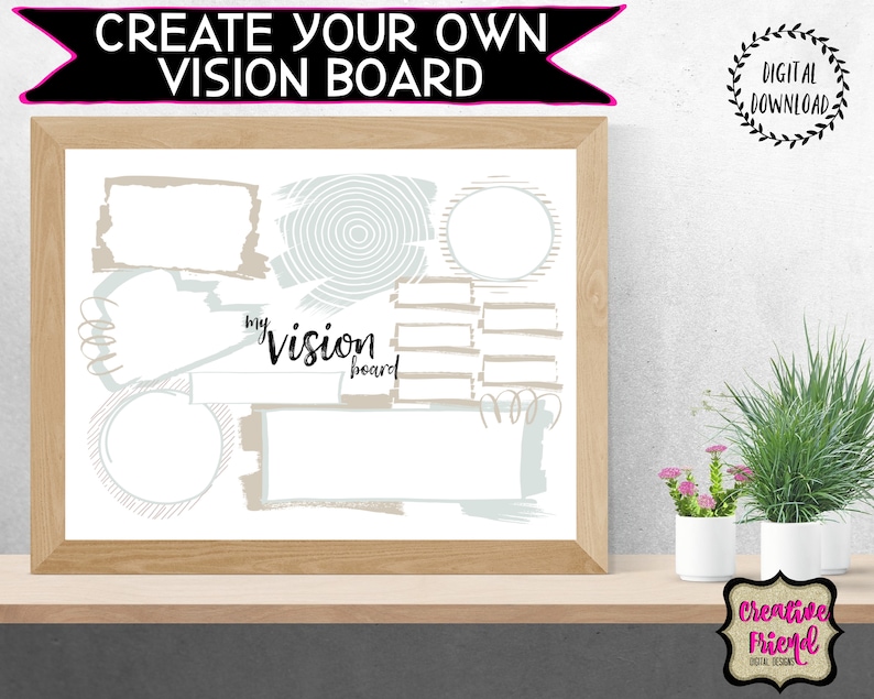 Vision Board DIY 2024 Visual Goal Setting Motivational Board New Year ...