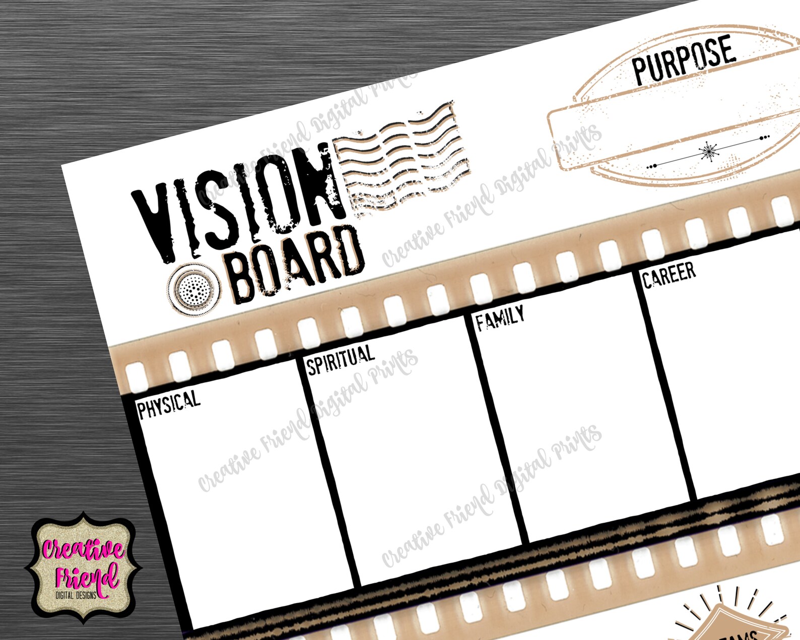Vision Board Visual Goal Setting 2024 Goals Dream Board Motivational ...