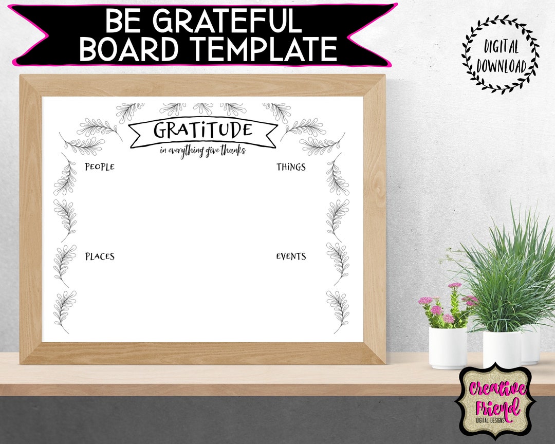 Be GRATEFUL Board | Positive Focus & Goal Setting | Positive Board ...